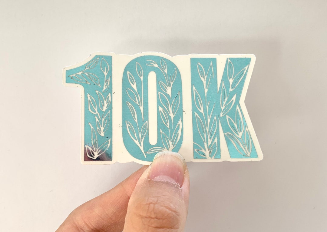 10k Sticker, 10k Runner Sticker, 10k Decal, Blue Foil 10 Km Runner ...