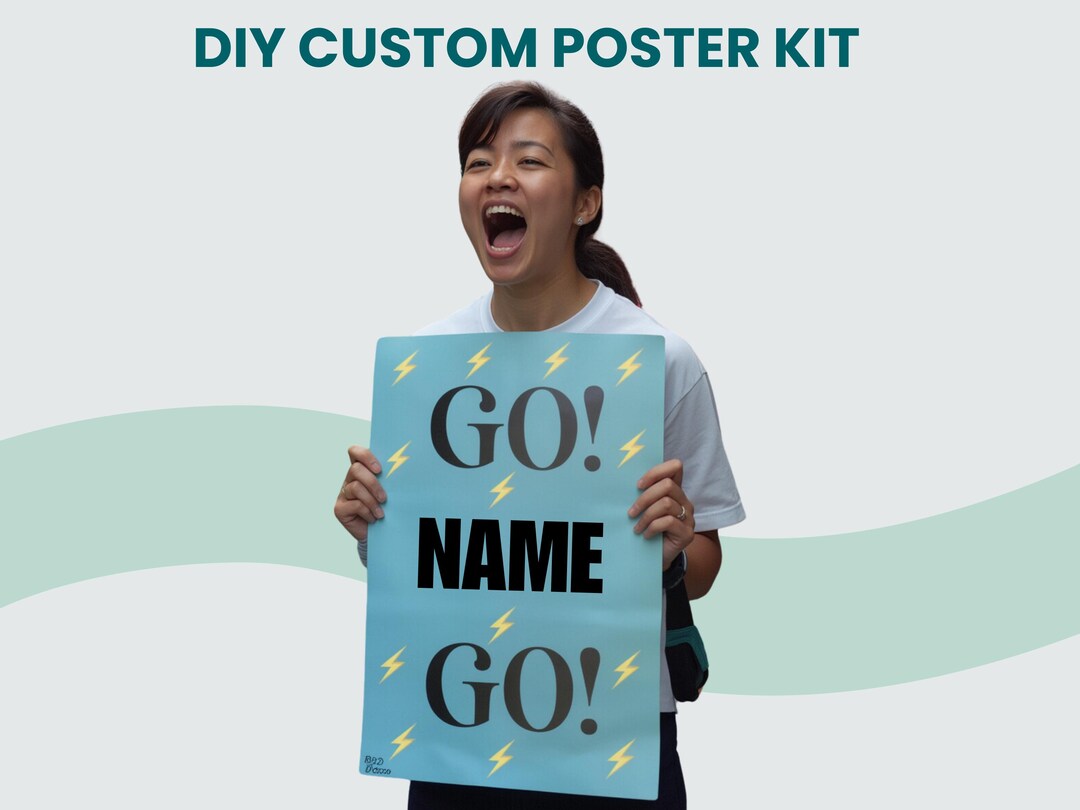Race Day Poster Kit- Complete "go! ____ Go!" Poster Kit | Custom Cheer ...