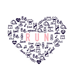 Run Sticker, Sticker for Runner, Water Bottle Sticker, Runner Sticker ...