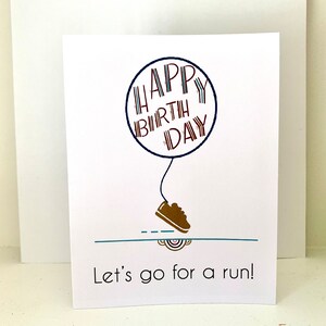 Happy Birthday Runner Card Birthday Run Runner Birthday - Etsy