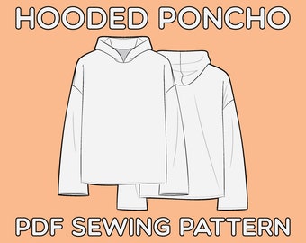 Oversize Hoodie PDF Sewing Pattern Sizes XS / S / M / L / XL | Etsy
