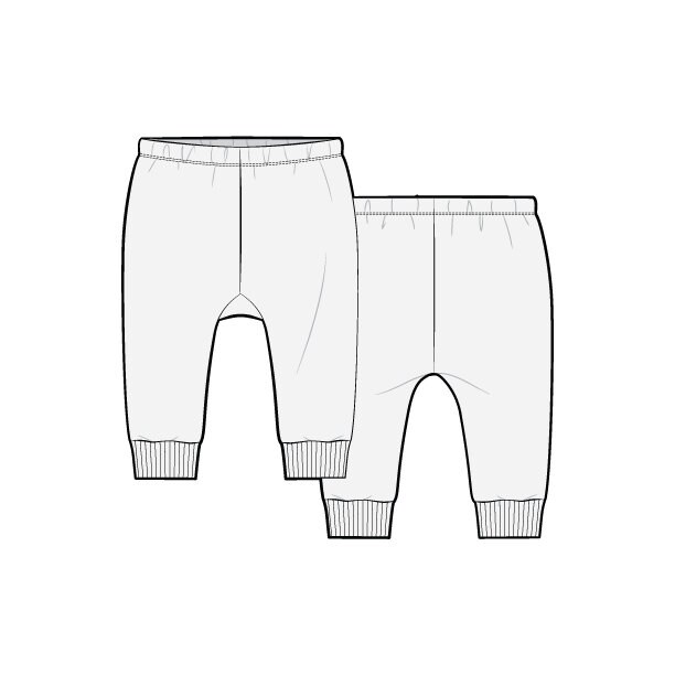 Children's Sweatpants PDF Sewing Pattern Sizes 0-3M / 3-6M - Etsy