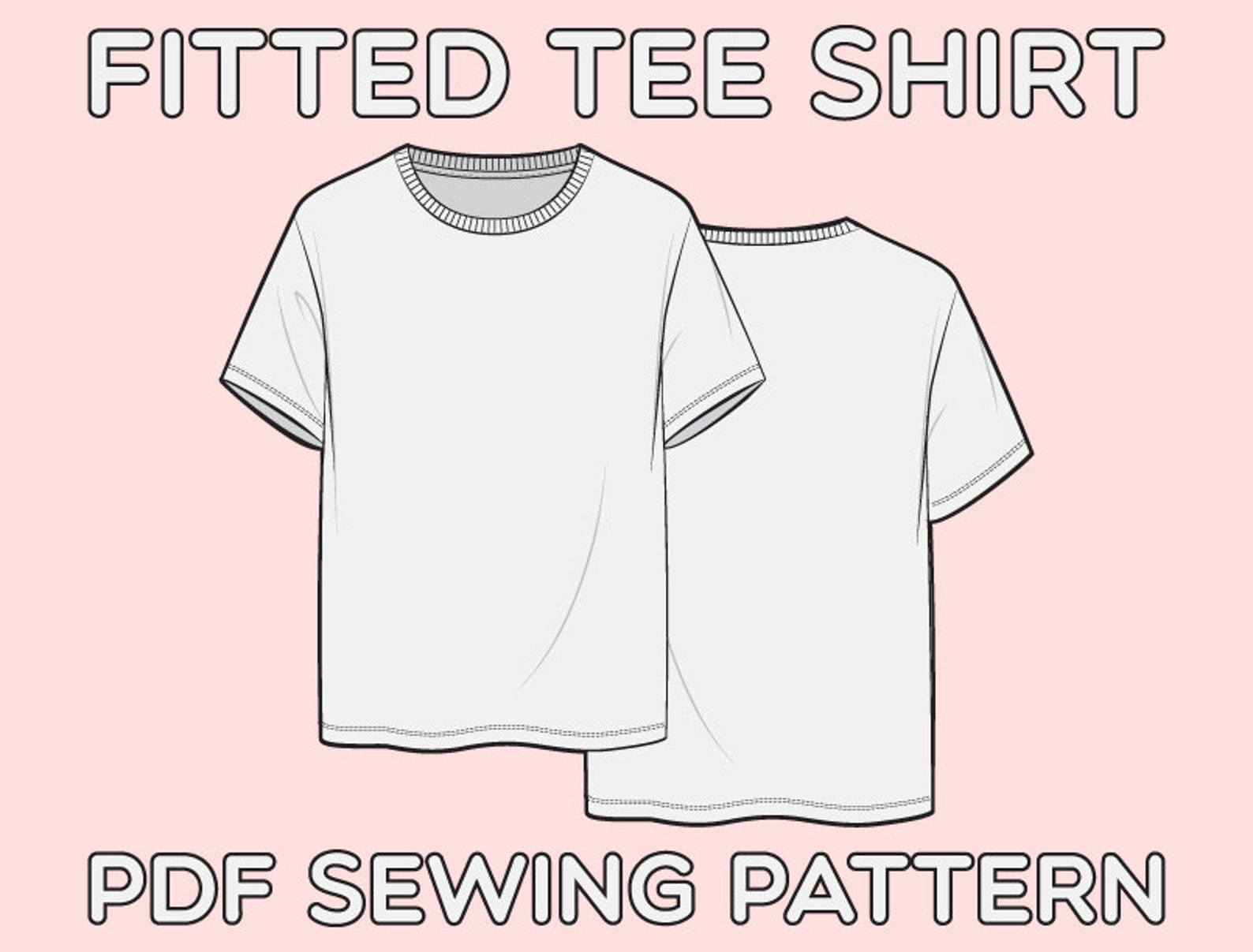 Tee Shirt PDF Sewing Pattern Sizes XS / S / M / L / XL - Etsy
