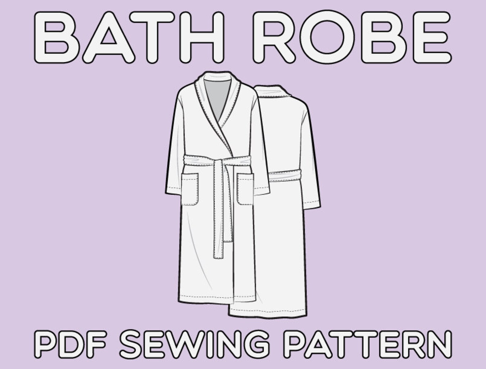 Bath Robe PDF Sewing Pattern Sizes XS / S / M / L / XL | Etsy