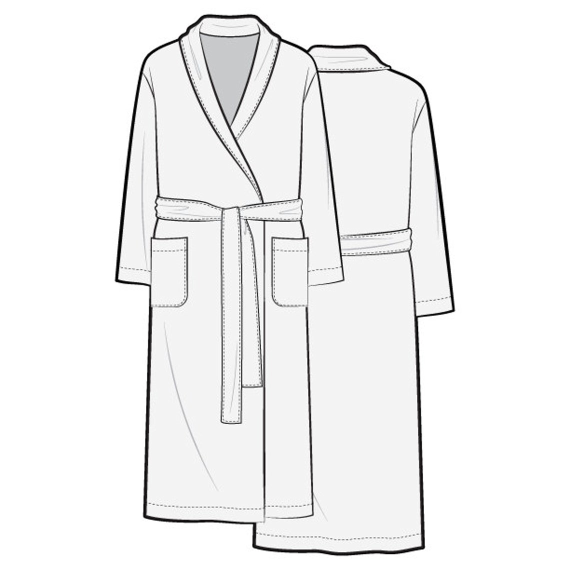 Bath Robe PDF Sewing Pattern Sizes XS / S / M / L / XL | Etsy