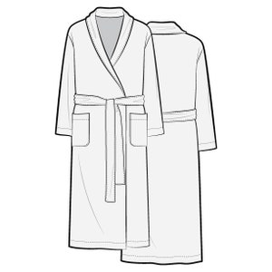 Bath Robe PDF Sewing Pattern Sizes XS / S / M / L / XL - Etsy