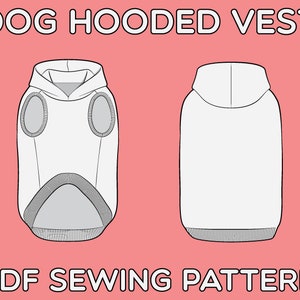 Dog Hooded Vest PDF Sewing Pattern Sizes XS / S / M / L / XL / - Etsy
