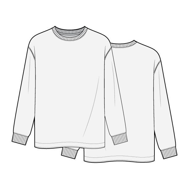 Long Sleeve Tee Shirt PDF Sewing Pattern Sizes XS / S / M / L | Etsy