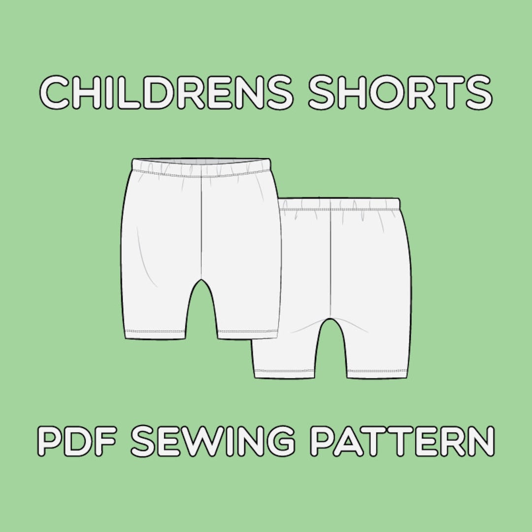 Children's Shorts PDF Sewing Pattern Sizes 0-3M to T7 - Etsy