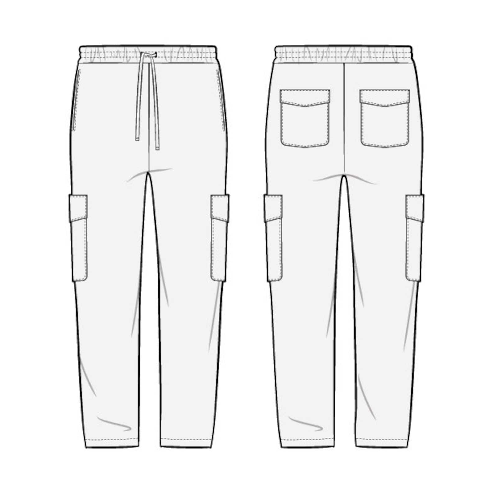 Cropped Cargo Pants PDF Sewing Pattern Sizes XS / S / M / L / - Etsy