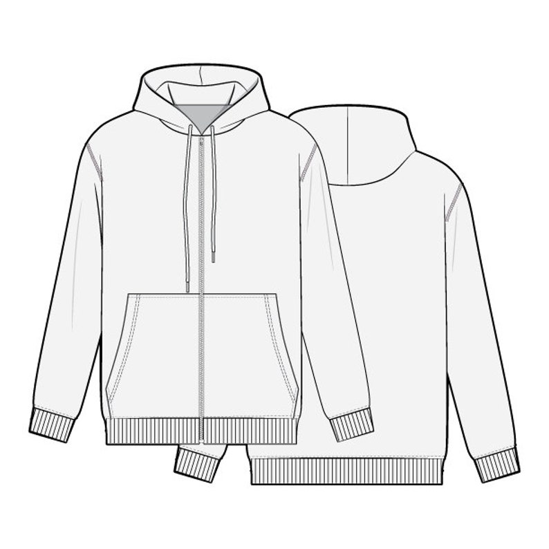 Zip up Hoodie PDF Sewing Pattern Sizes XS / S / M / L / XL | Etsy Canada