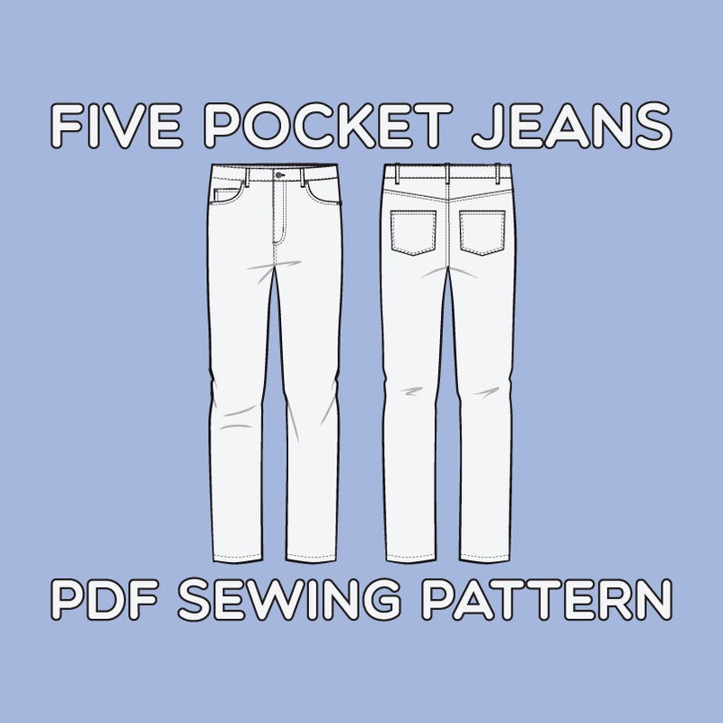 Jeans Patterns Straight - Etsy