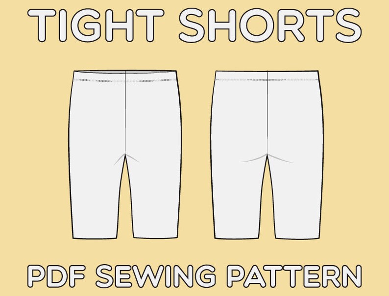 Tight Shorts PDF Sewing Pattern Sizes XS / S / M / L / XL | Etsy Canada