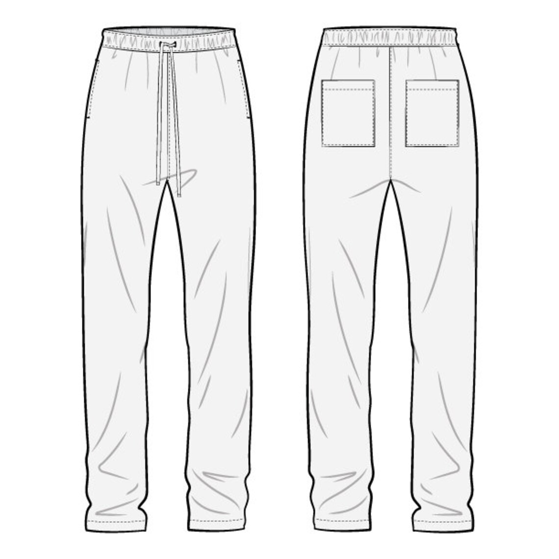 Straight Cut Sweatpants PDF Sewing Pattern Sizes XS / S / M / - Etsy