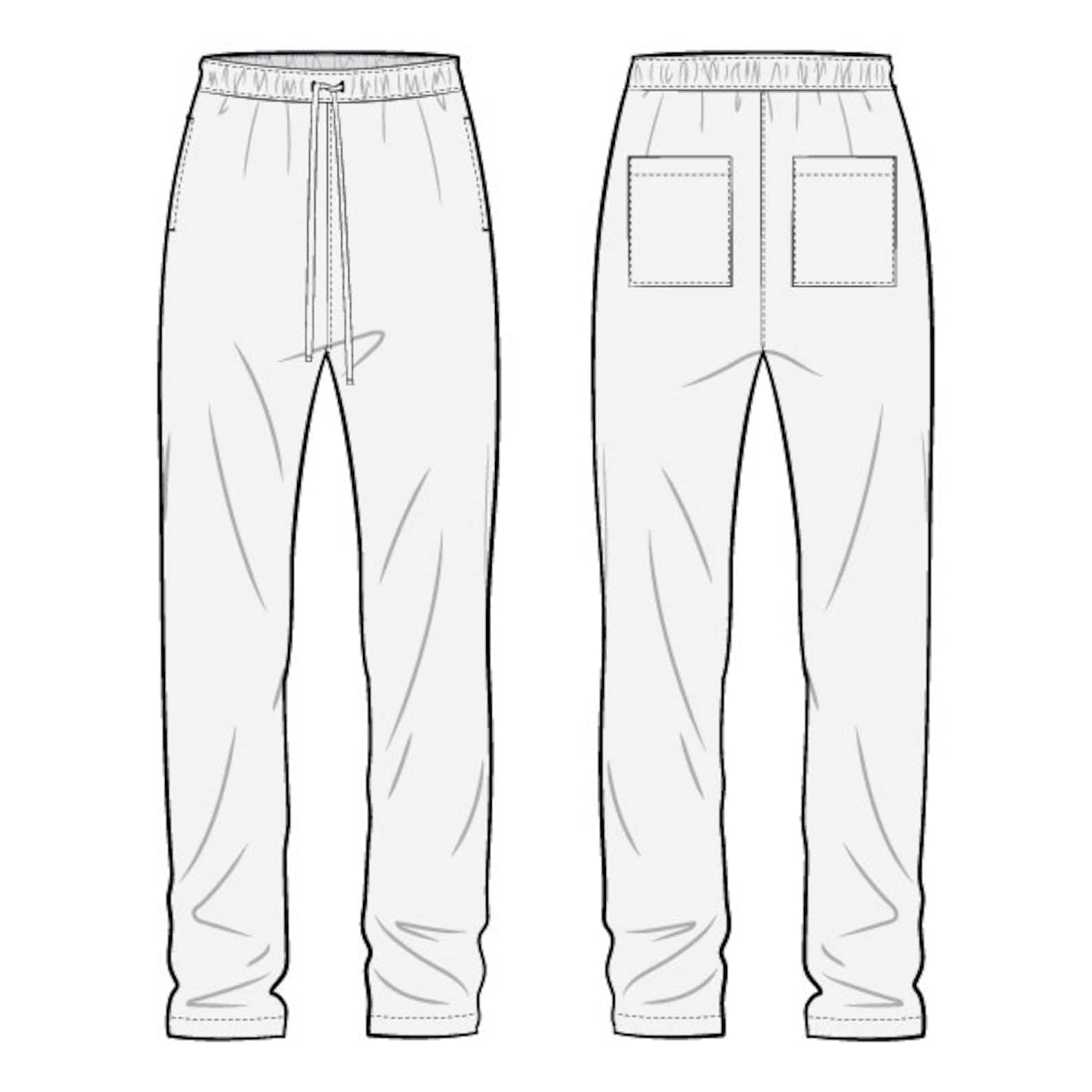 Straight Cut Sweatpants PDF Sewing Pattern Sizes XS / S / M / - Etsy