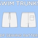 Swim Trunks PDF Sewing Pattern Sizes XS / S / M / L / XL | Etsy