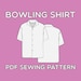 Button up Shirt PDF Sewing Pattern Sizes XS / S / M / L / XL - Etsy
