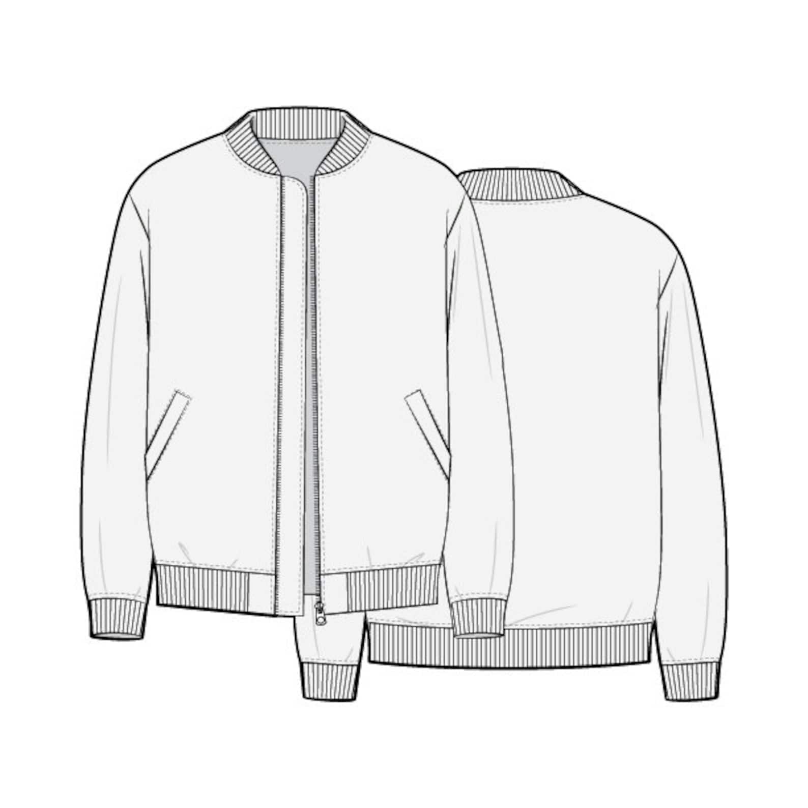 Bomber Jacket PDF Sewing Pattern Sizes XS / S / M / L / XL | Etsy Canada