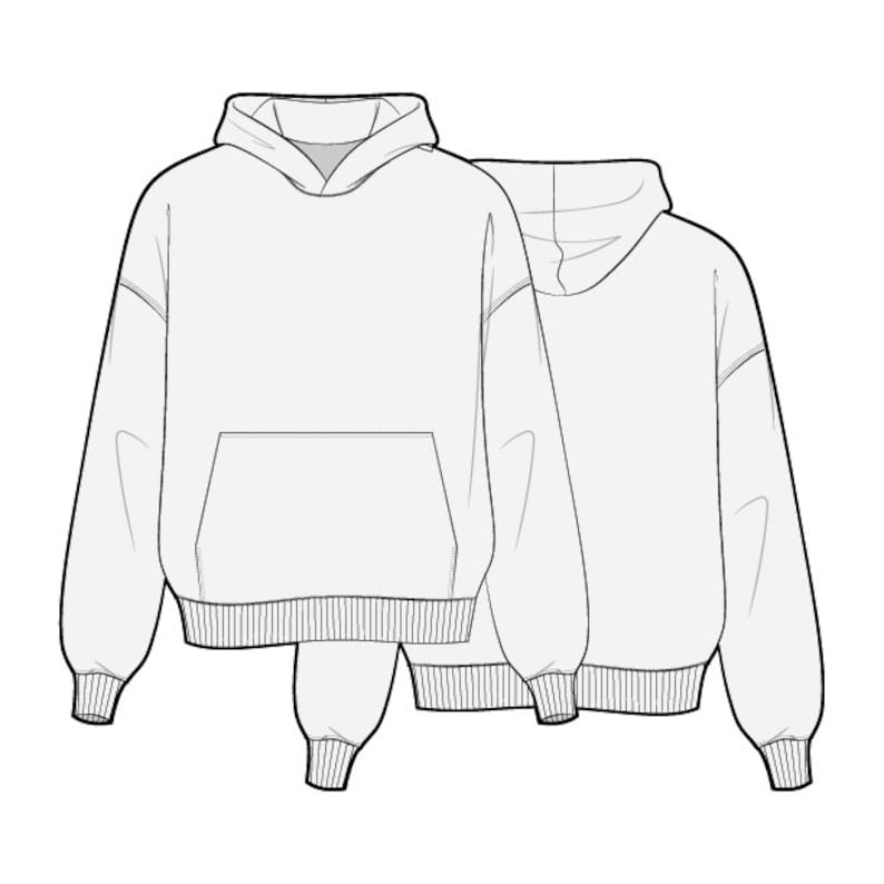 Double Layer Hoodie PDF Sewing Pattern Sizes XS / S / M / L / - Etsy