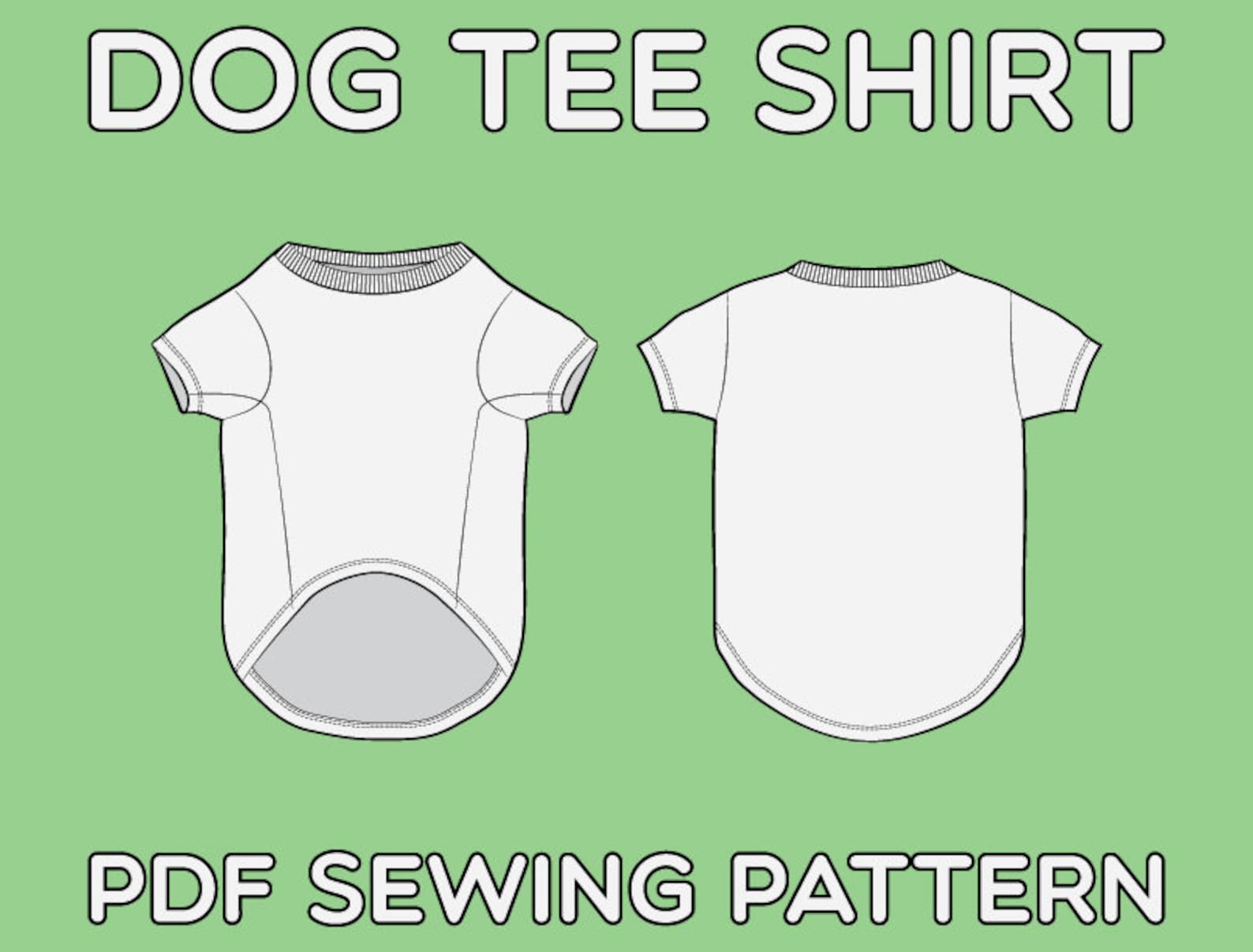 Dog Tee Shirt PDF Sewing Pattern Sizes XS / S / M / L / XL / - Etsy