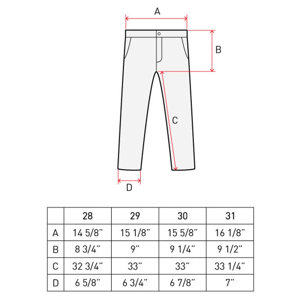 Slim Fit Trousers PDF Sewing Pattern Sizes 28 / 29 / 30 / 31 / - Etsy ...
