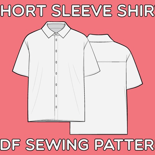 Button up Shirt PDF Sewing Pattern Sizes XS / S / M / L / XL - Etsy