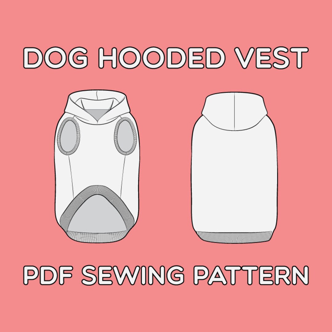 Dog Hooded Vest PDF Sewing Pattern Sizes XS / S / M / L / XL / 2XL - Etsy