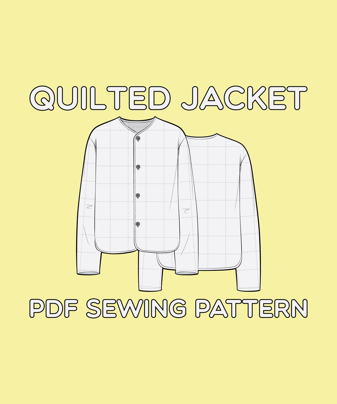 Quilted Jacket Sewing Pattern PDF Sizes XS / S / M / L / XL - Etsy
