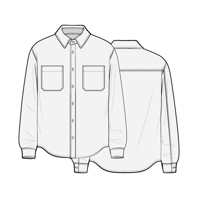 Overshirt Jacket PDF Sewing Pattern Sizes XS / S / M / L / XL - Etsy Canada