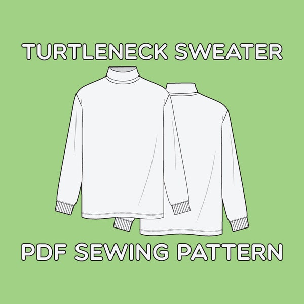 Turtleneck Sewing Pattern - Etsy