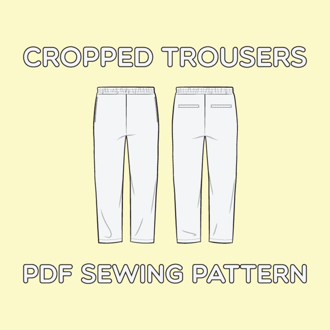 Cropped Trousers PDF Sewing Pattern Sizes XS / S / M / L / XL - Etsy