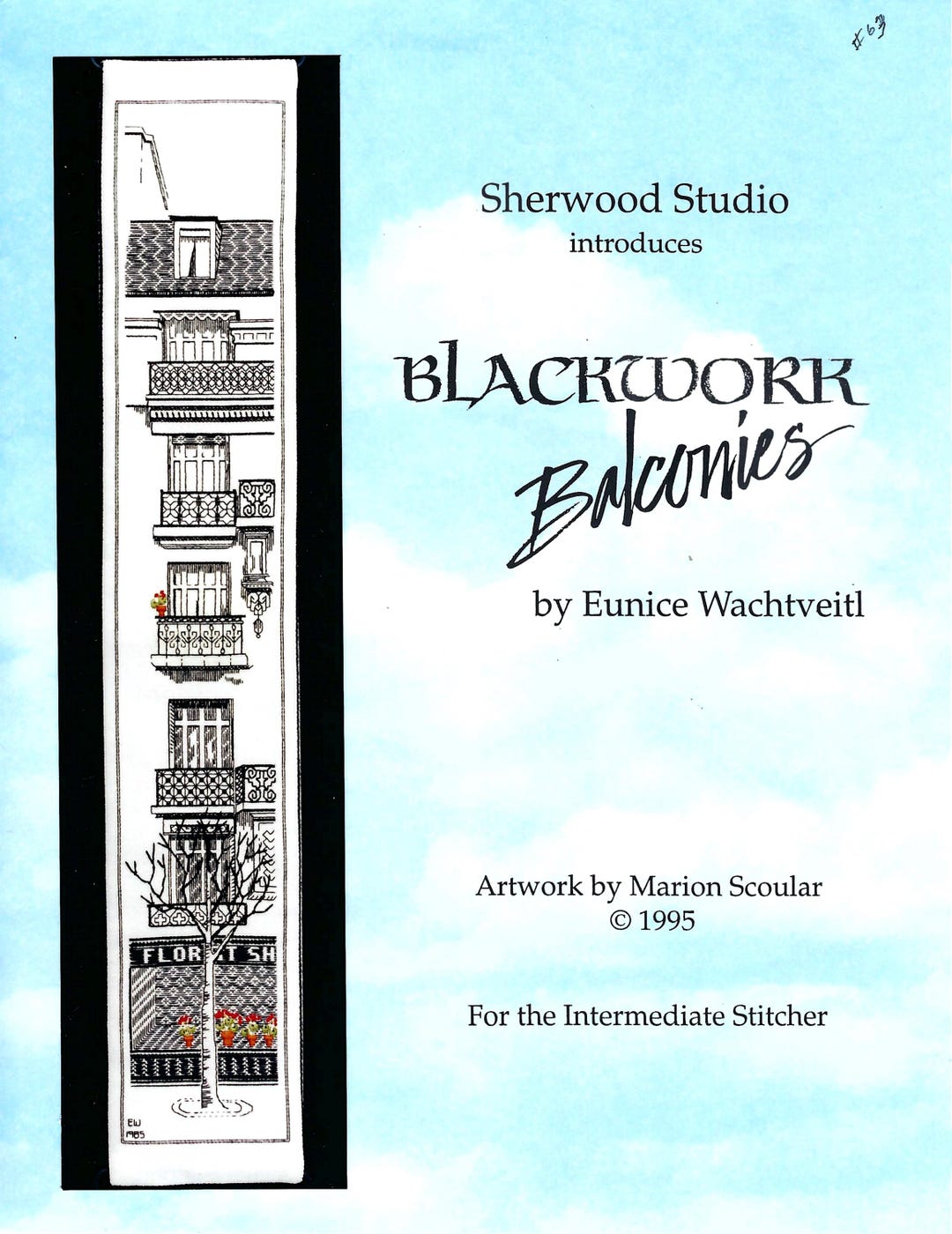 Blackwork Balconies Cross Stitch Pattern by Eunice Wachtveitl - Artwork ...