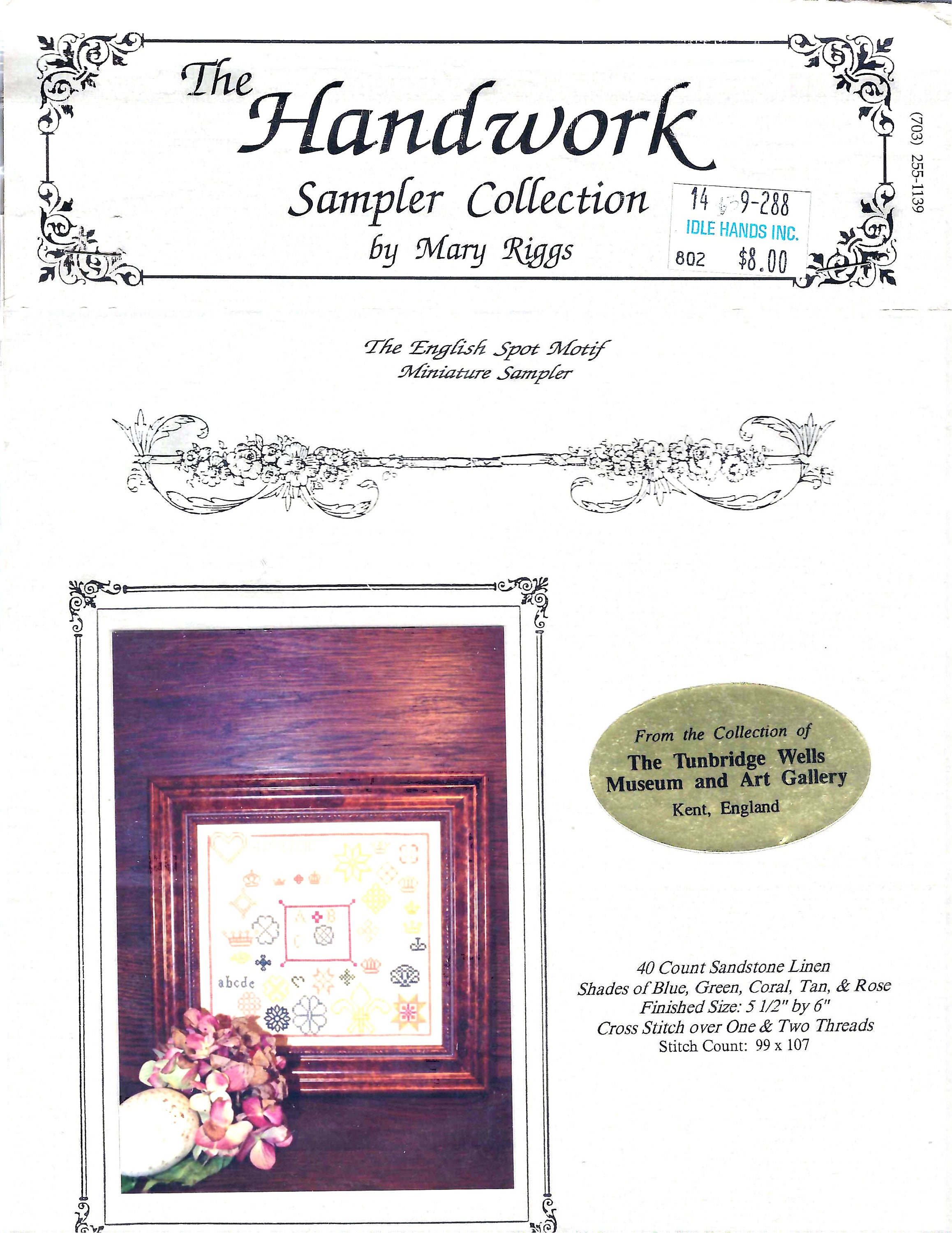 The English Spot Motif Miniature Sampler Cross Stitch Pattern by Mary ...