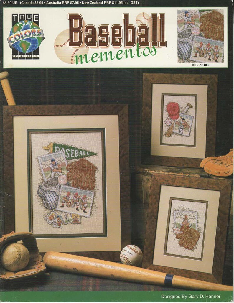 Baseball Mementos Cross Stitch Book by Gary D. Hanner BCL-10183 - Etsy