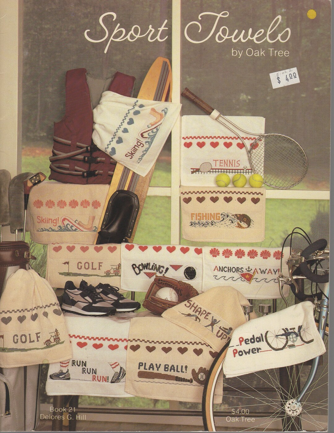 Sport Towels by Delores G. Hill Cross Stitch Book Oak Tree Book 21 - Etsy