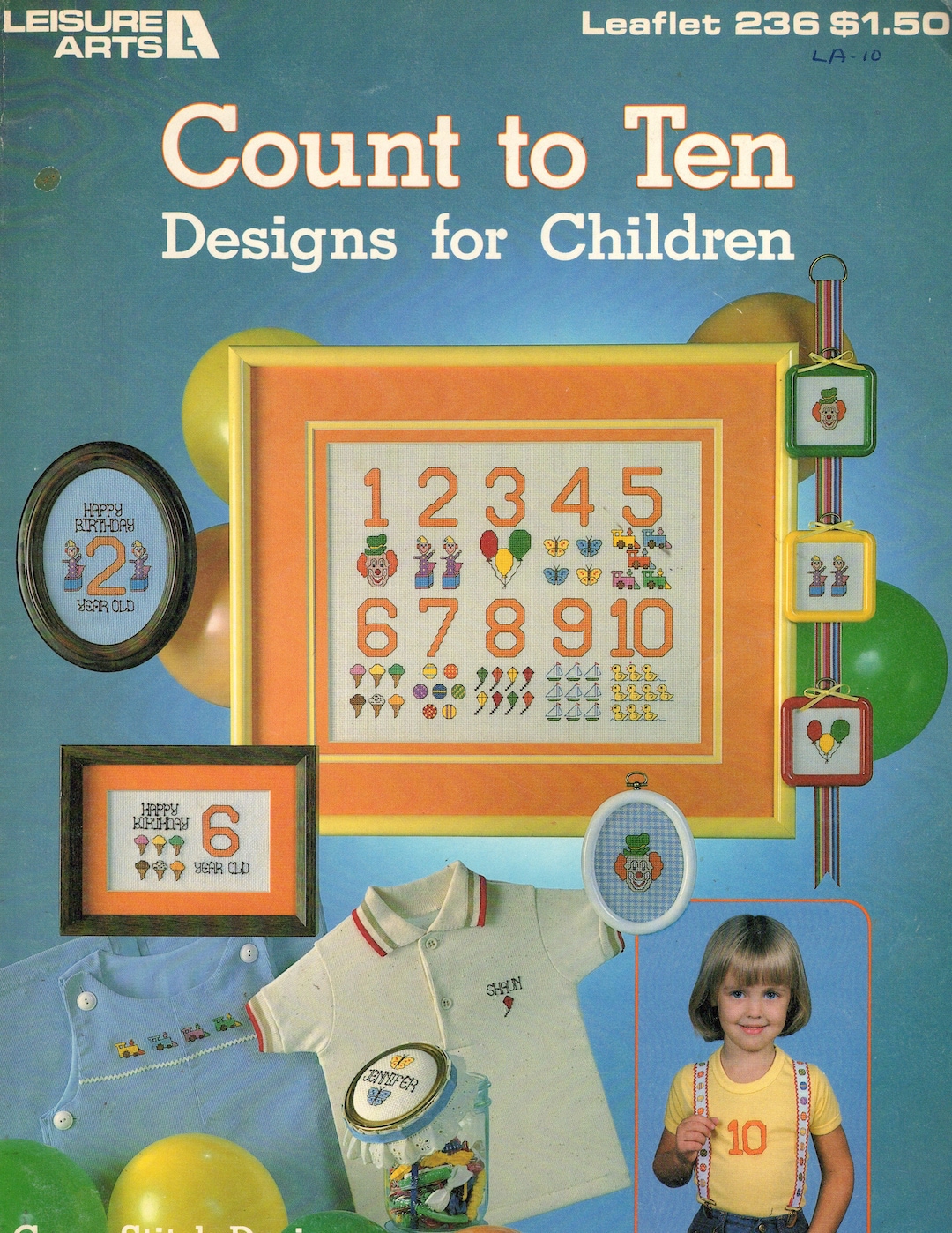 Count to Ten Designs for Children Cross Stitch Book by Patty Sykes ...