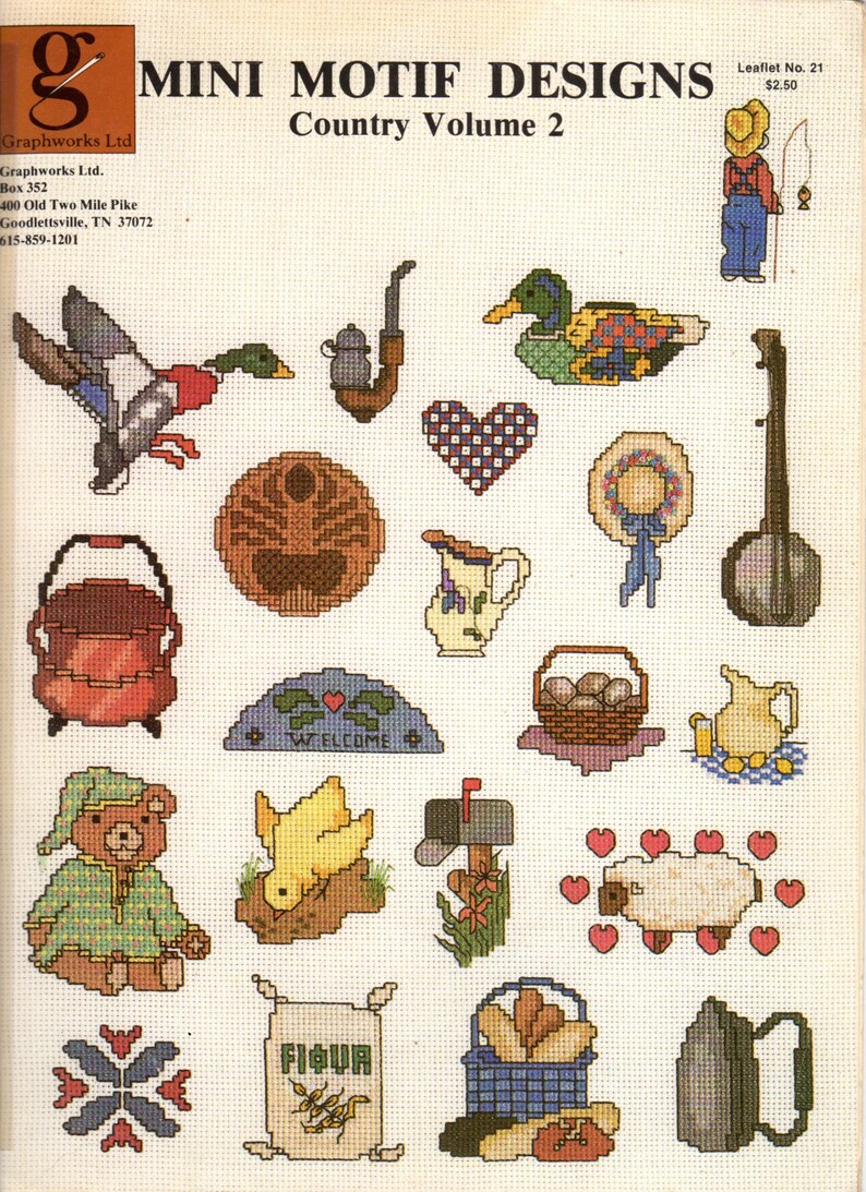 Mini Motif Designs Country Volume 2 Cross-stitch Book - Etsy