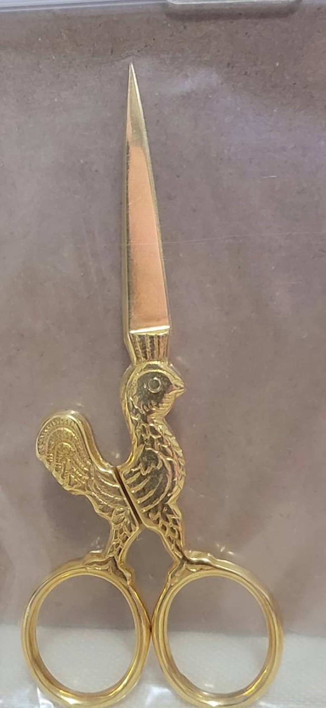 Gold Rooster Scissors 3.75 Gold Chicken Scissors - Etsy