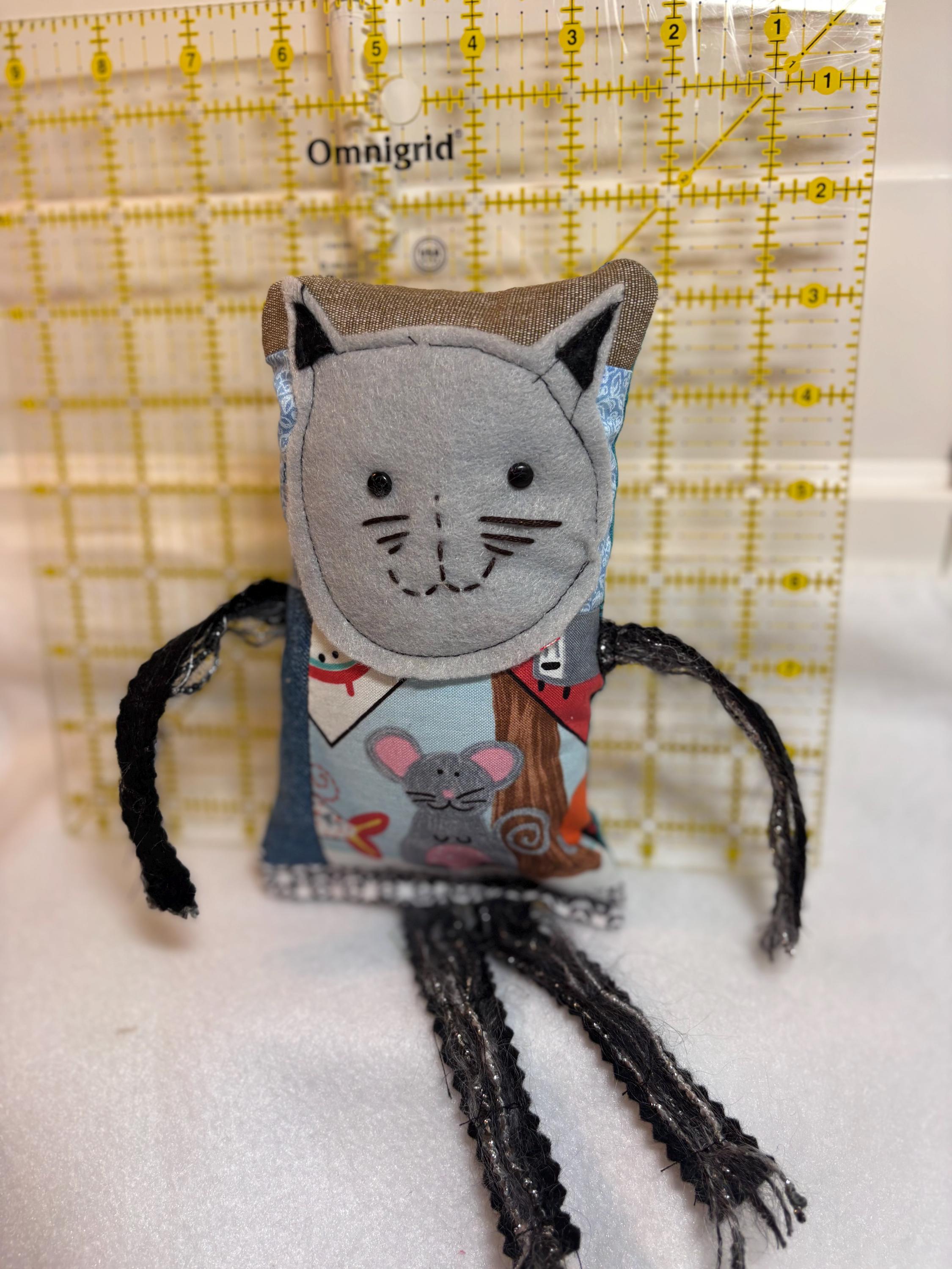 Scrappy Doll, Quirky Doll, Quilted Fabric Doll, Handmade Doll, Stuffed ...