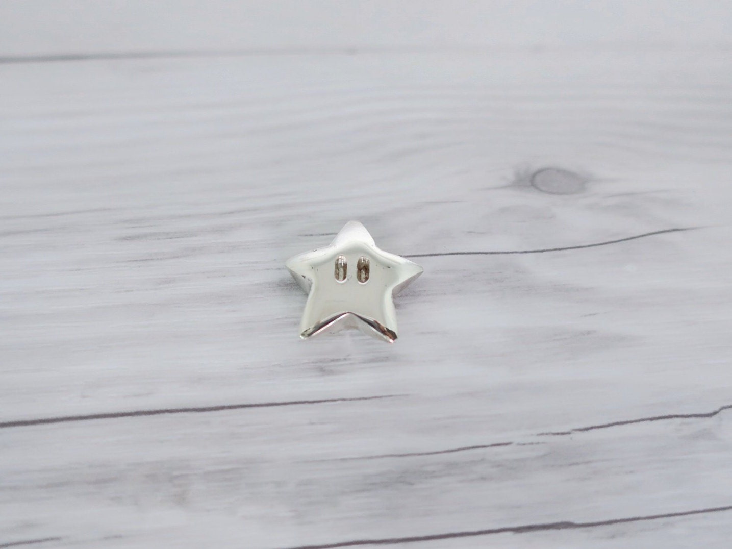 Sterling silver Mario star pendant necklace Star pendant | Etsy