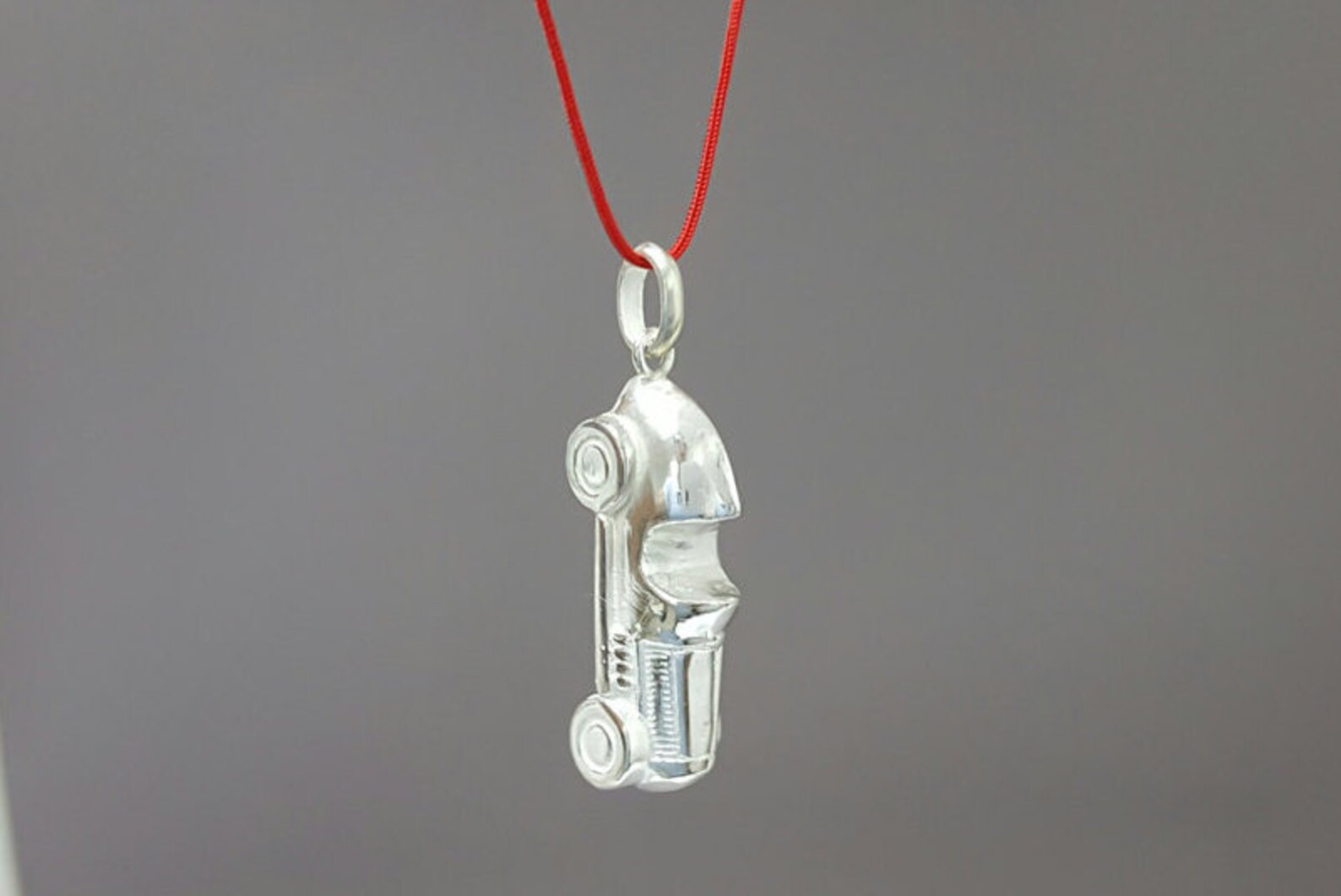 Race Car Pendant Necklace Sterling Silver Race Car Pendant | Etsy