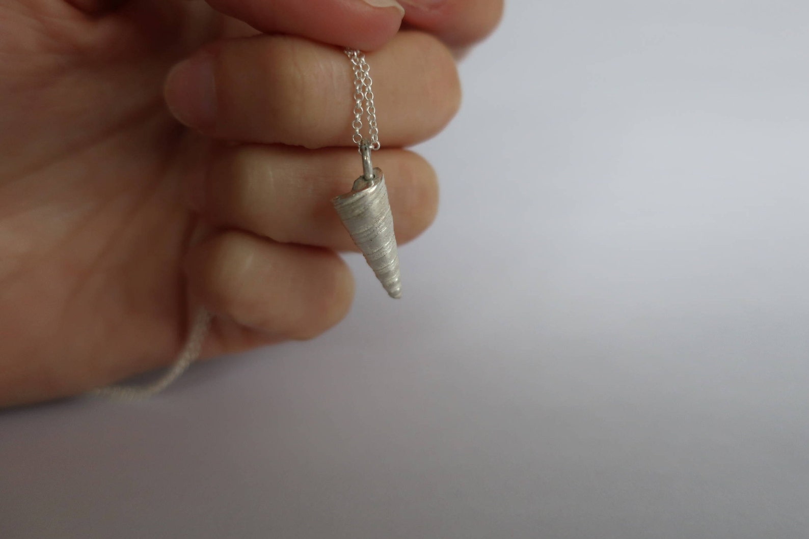 Sterling Silver Seashell Necklace Unicorn Horn Seashell - Etsy
