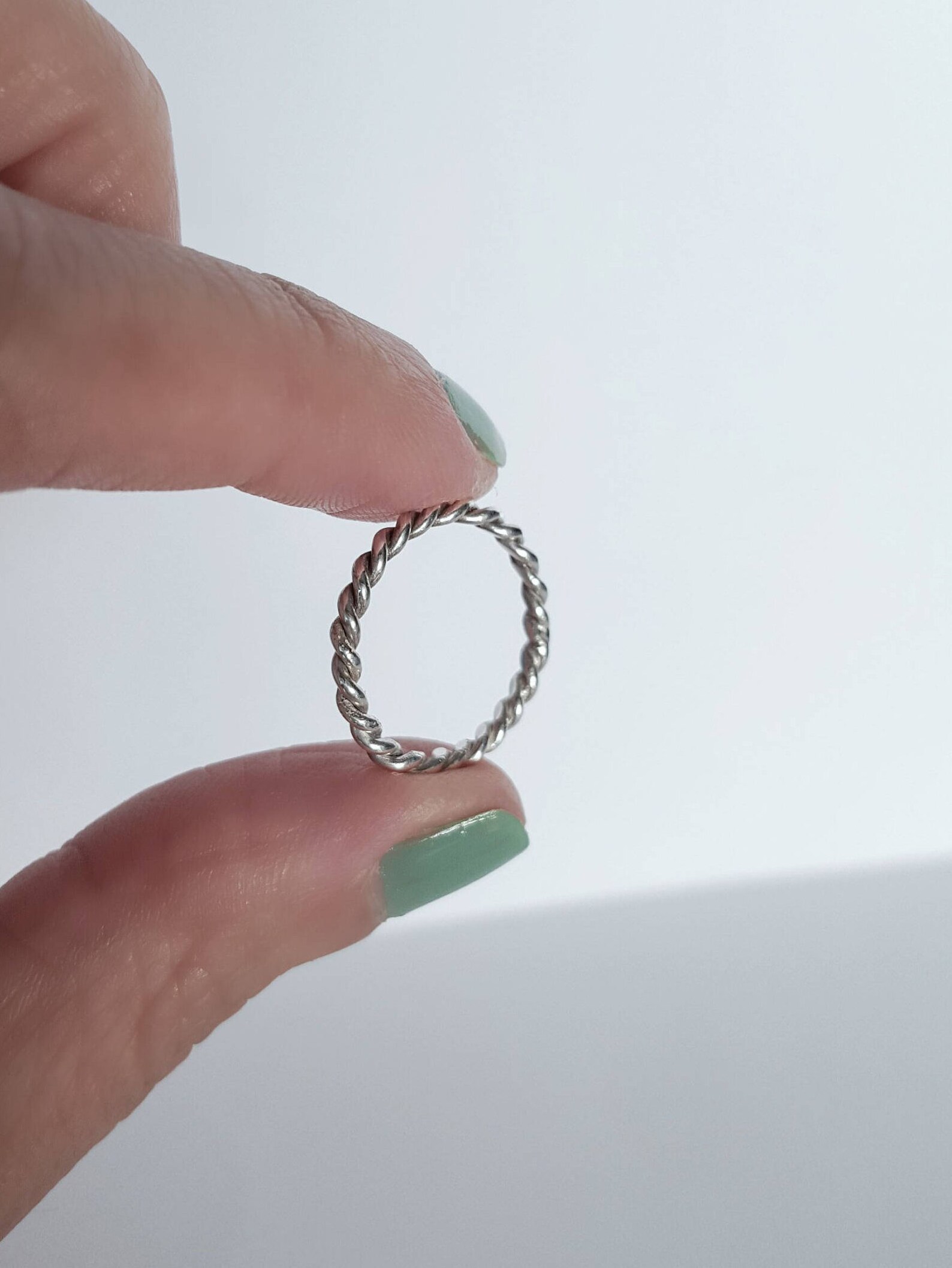 Sterling Silver Infinity Twist Ring Sterling Silver Rope - Etsy
