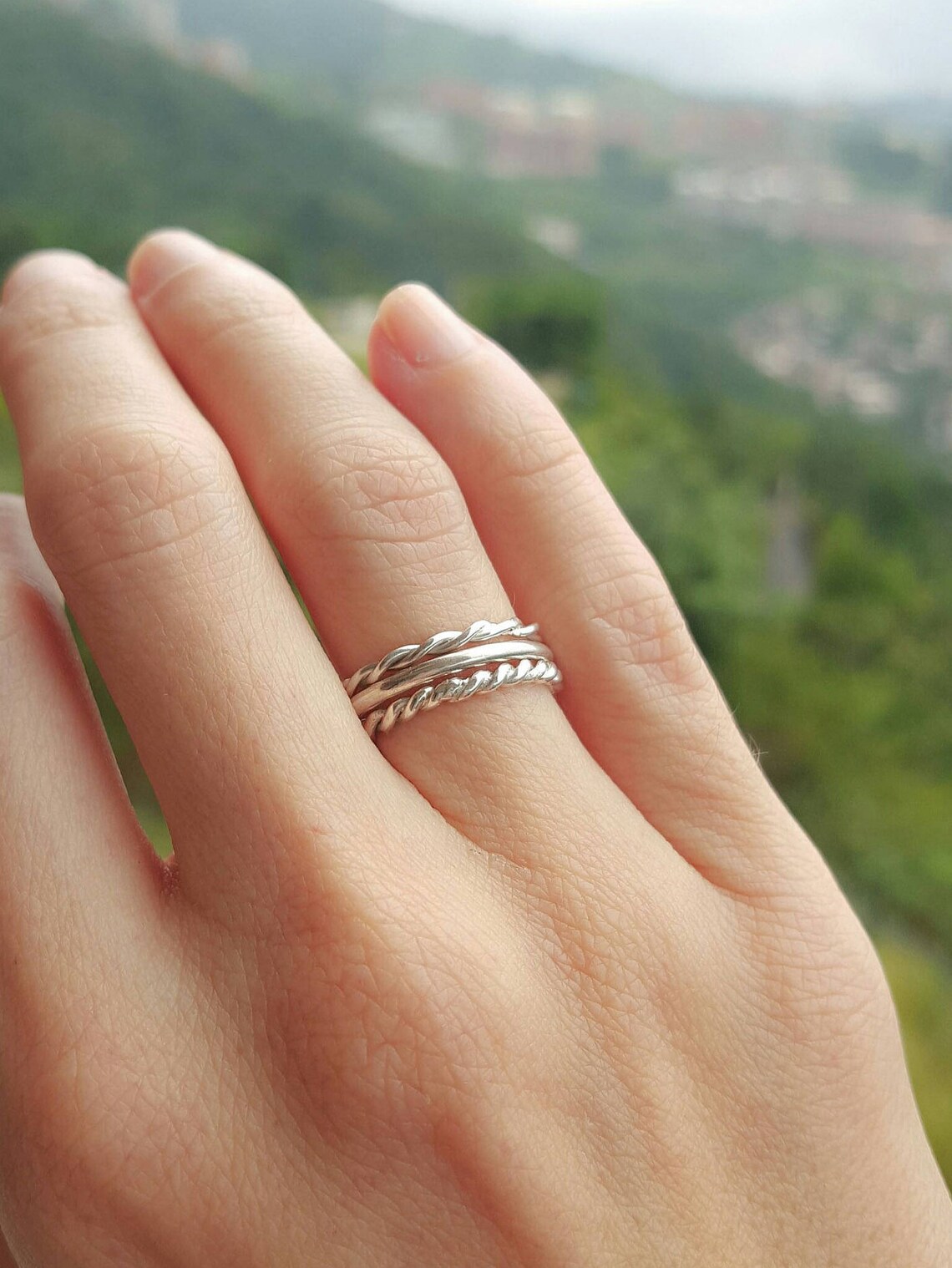 Sterling Silver Infinity Twist Ring Sterling Silver Rope - Etsy
