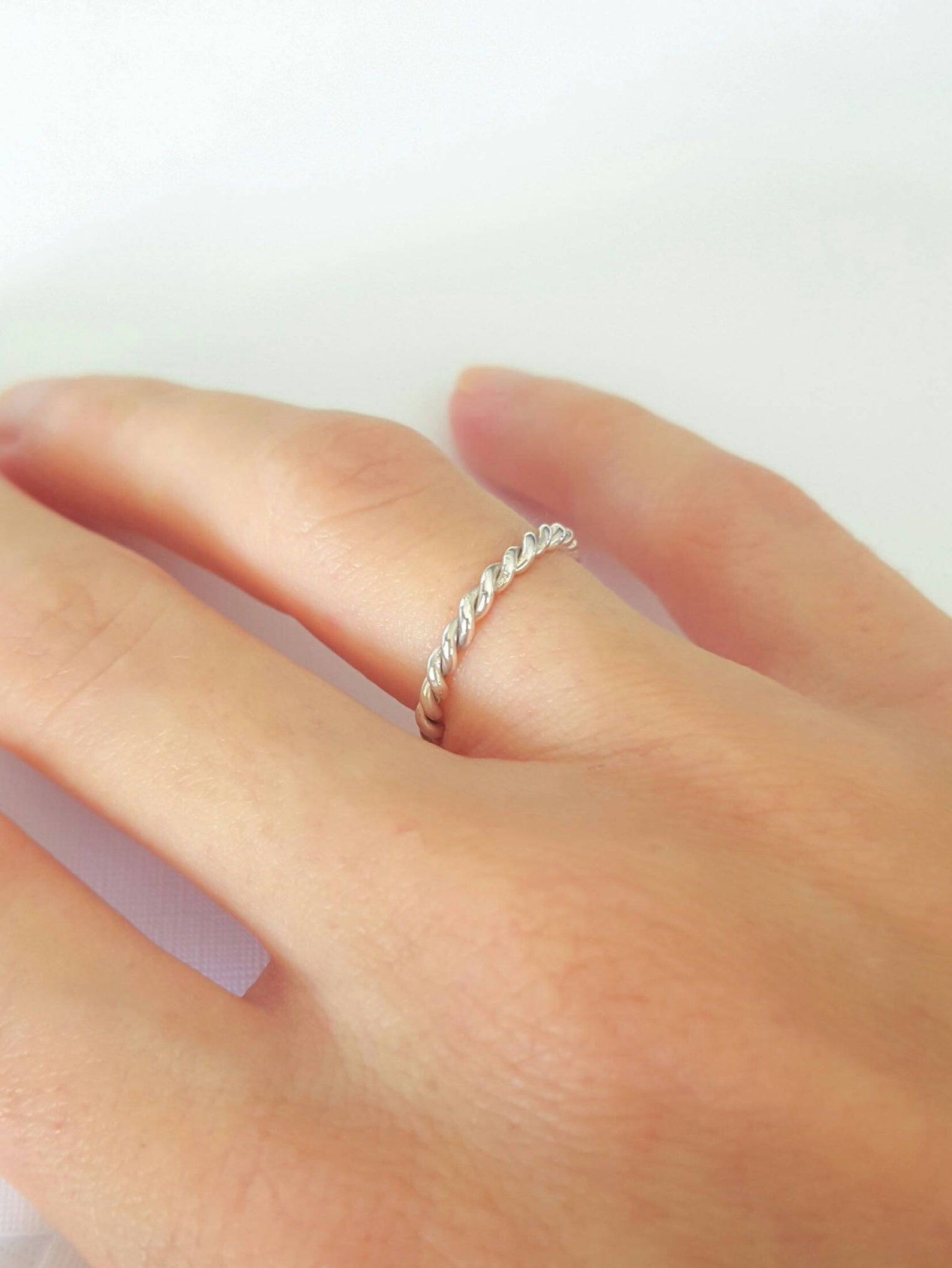 Sterling Silver Infinity Twist Ring Sterling Silver Rope - Etsy