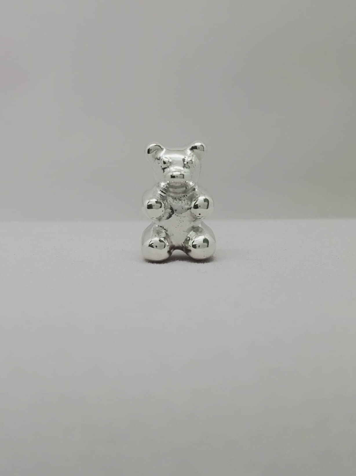 Sterling Silver Solid Gummy Bear Charm Silver Gummy Bear - Etsy