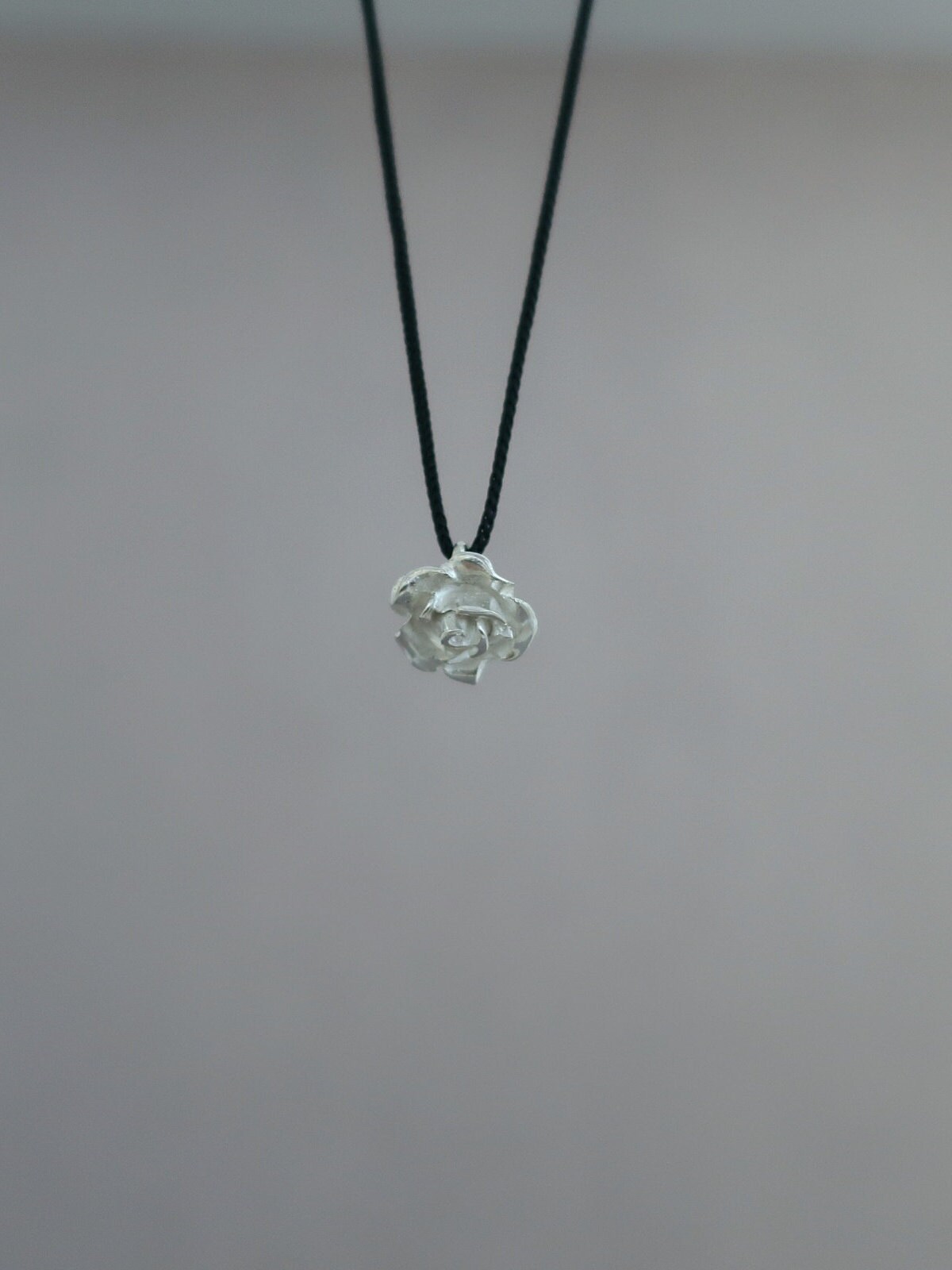 Sterling Silver Rose Necklace Small Rose Necklace Mini - Etsy