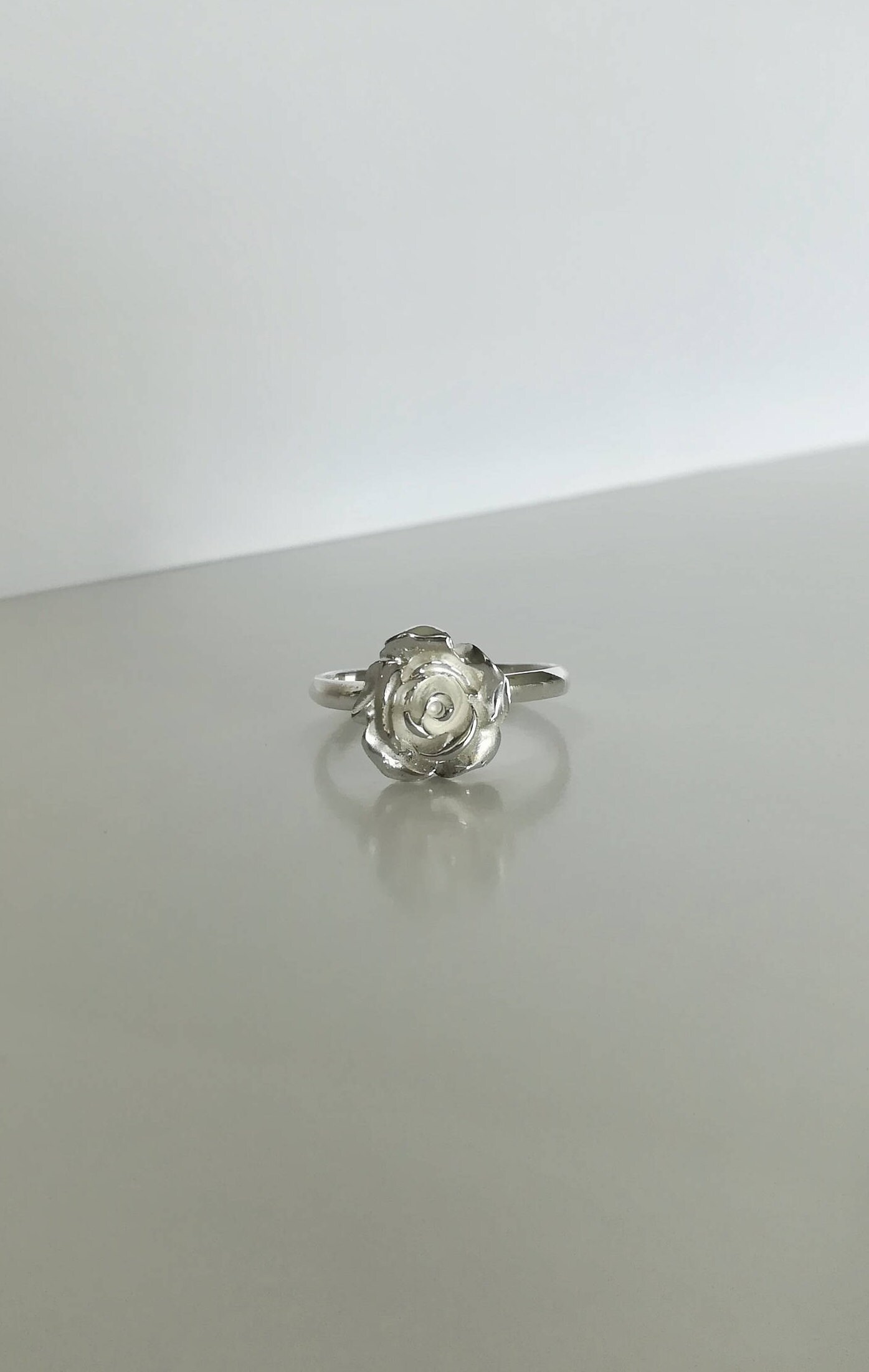 Sterling Silver Rose Ring Rose Ring Small Rose Ring - Etsy