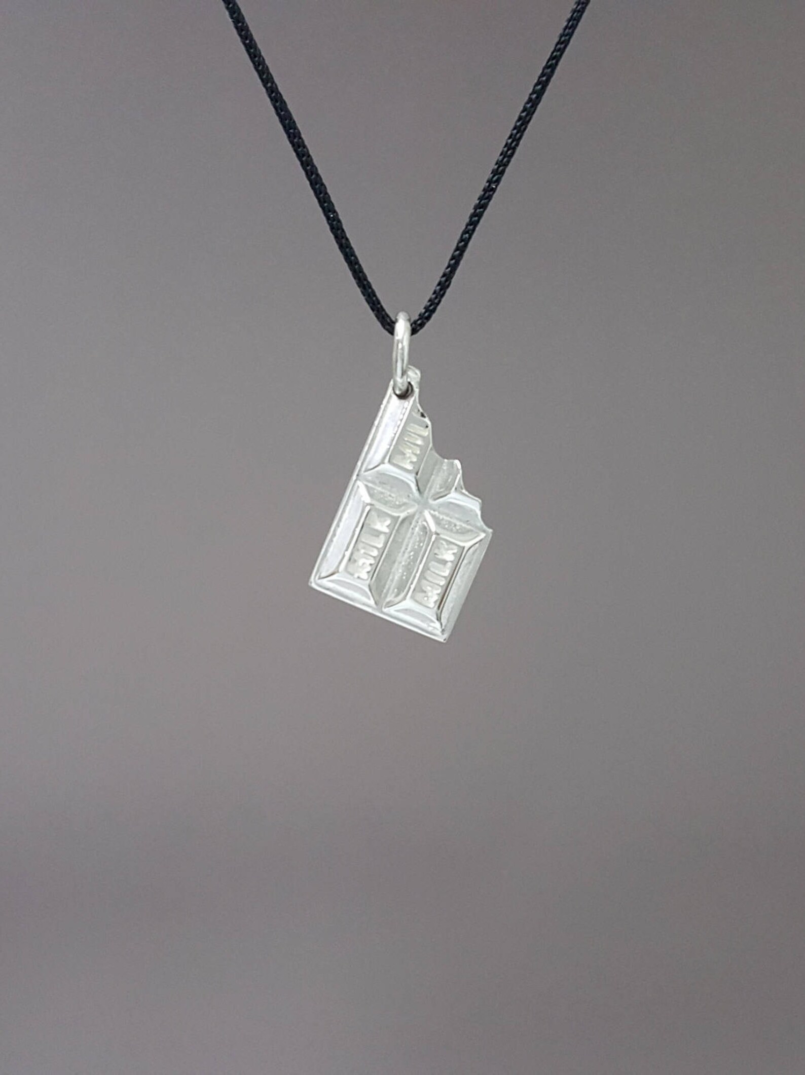 Sterling Silver Chocolate Bar Charm Silver Chocolate Bar | Etsy