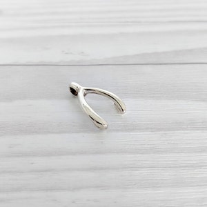 Sterling Silver Wishbone Necklace - Wishbone Pendant - Wishbone Charm ...